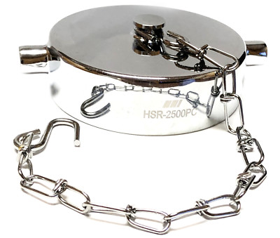 2-1/2" NST/ NH Fire Hose, Hydrant, Fire Truck Cap & Chain Polished ...