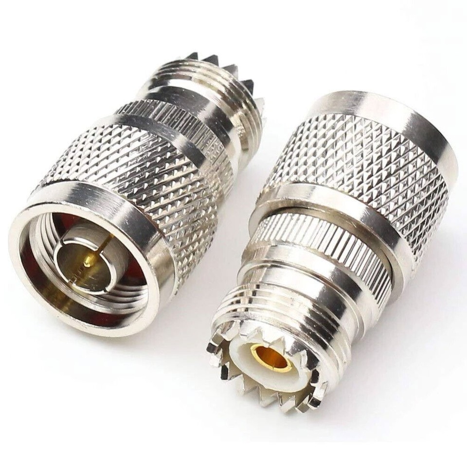 N-Type Male Plug to SO-239 UHF Female Jack RF Adapter Barrel Connector ...