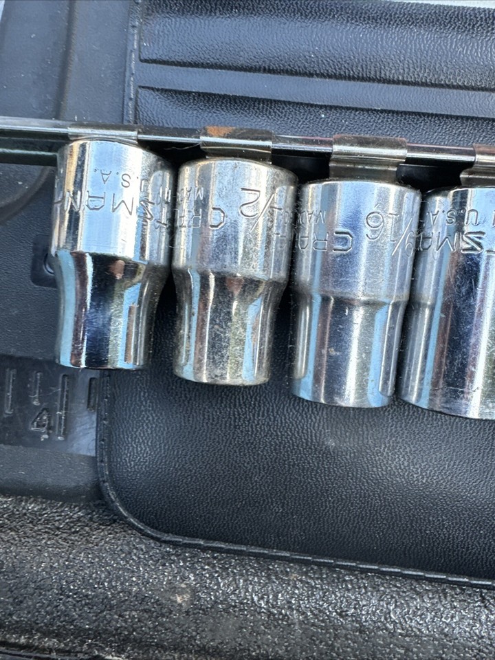 Sears Craftsman USA (12)pc Socket Lot 1/2” Drive Sae Large Sizes 12pt ...
