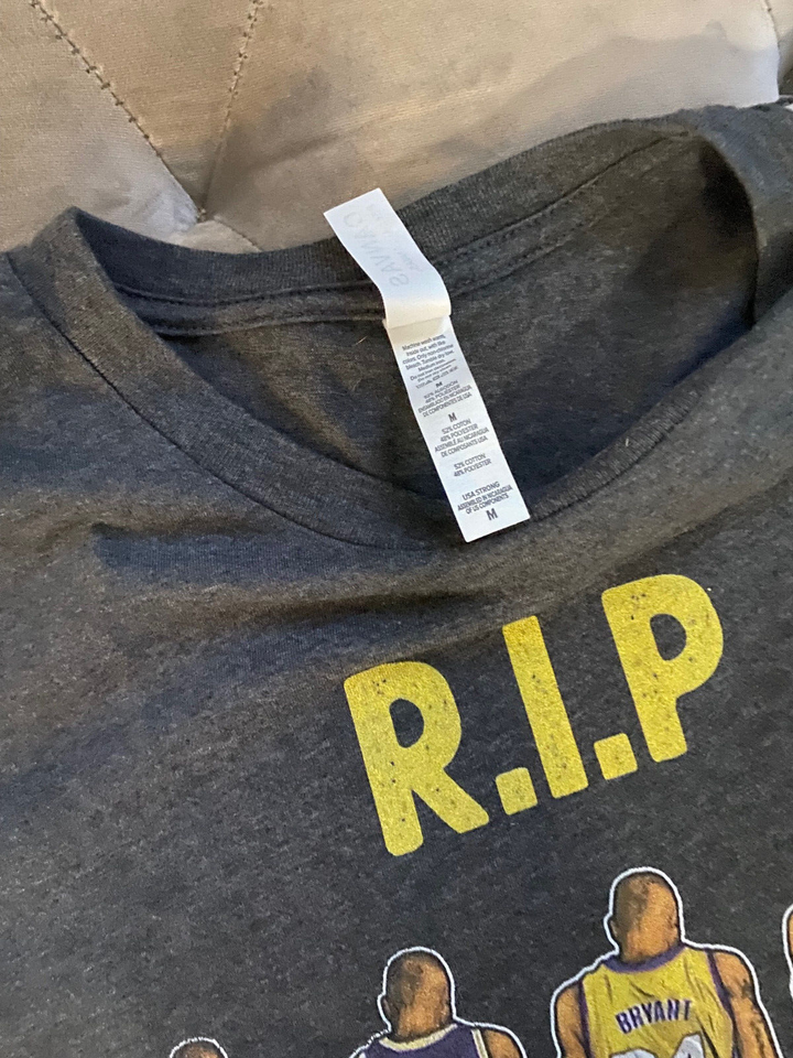 Kobe Bryant RIP basketball T-Shirt MD Purple Gold Black Mamba Tee T ...