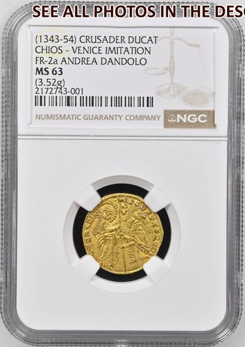 NobleSpirit GOLD (1343-54) CRUSADER DUCAT CHIOS - VENICE FR-2a ANDREA ...