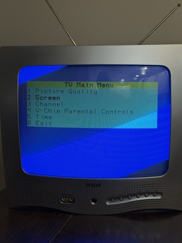 RCA E13320 13" CRT TV Front RCA Inputs Retro Gaming Duck Hunt Etc Works ...