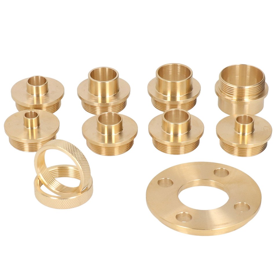 11Pcs/Set Brass Template Router Guides Kit with Lock Nut Adapter Router ...