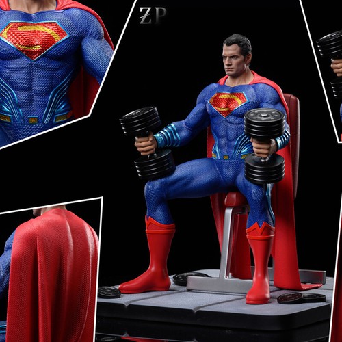 ZP Studio 1/6 Scale Superman Resin Model In Stock Two Body Two Heads ...