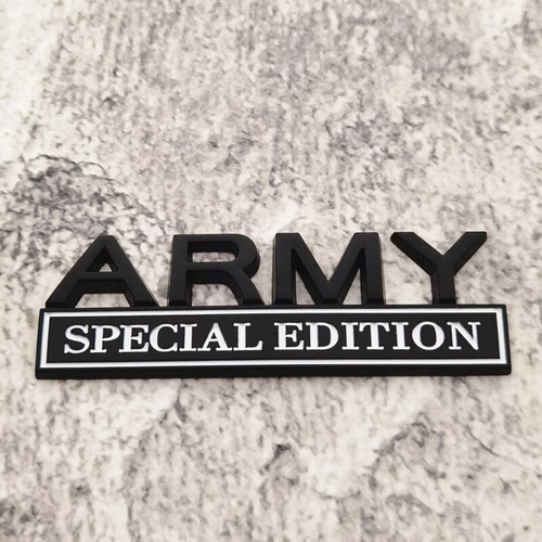 2pc ARMY SPECIAL EDITION Emblem 3D Badge Metal Car Truck Fender (White ...