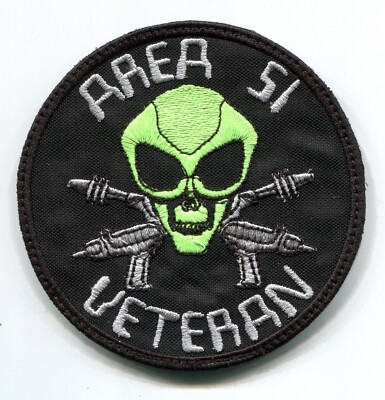 Area 51 Raid Veteran Meme Alien Embroidered Patch 3.5" with Hook ...