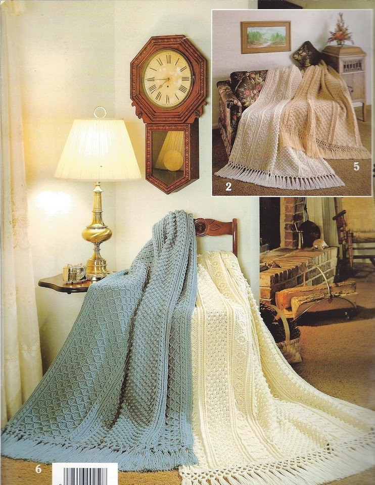 FISHERMAN AFGHANS Crochet Pattern Book ~ 6 Rustic Designs Inspired by ...