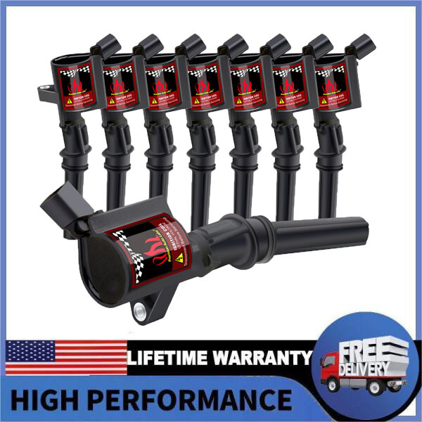 8pcs DG508 Heavy Duty Ignition Coil Pack For Ford F150 F250 F550 4.6/5 ...