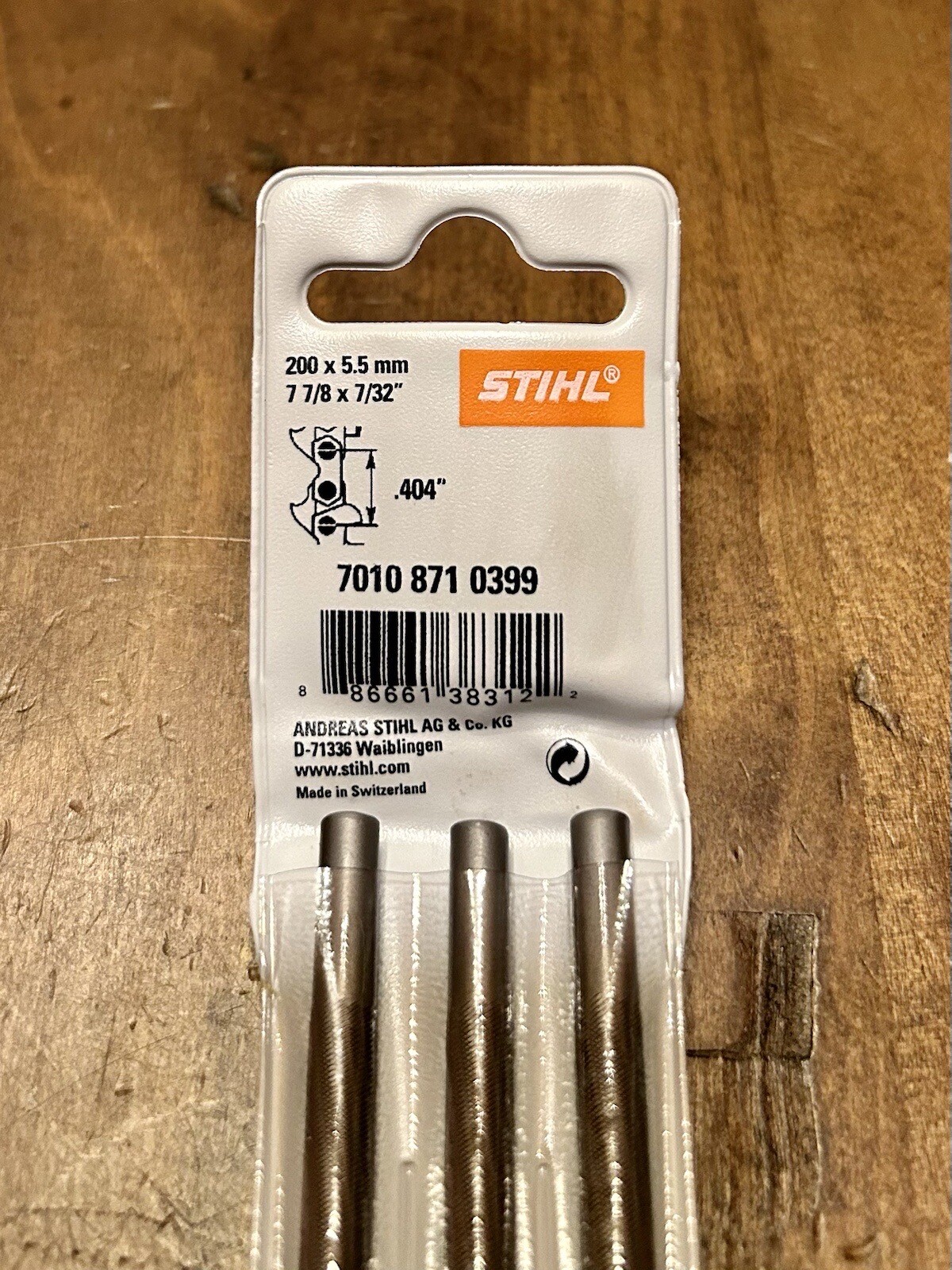 NEW Genuine STIHL 7/32" Saw Chain Round File (3-Pack) (For .404") 7010 ...
