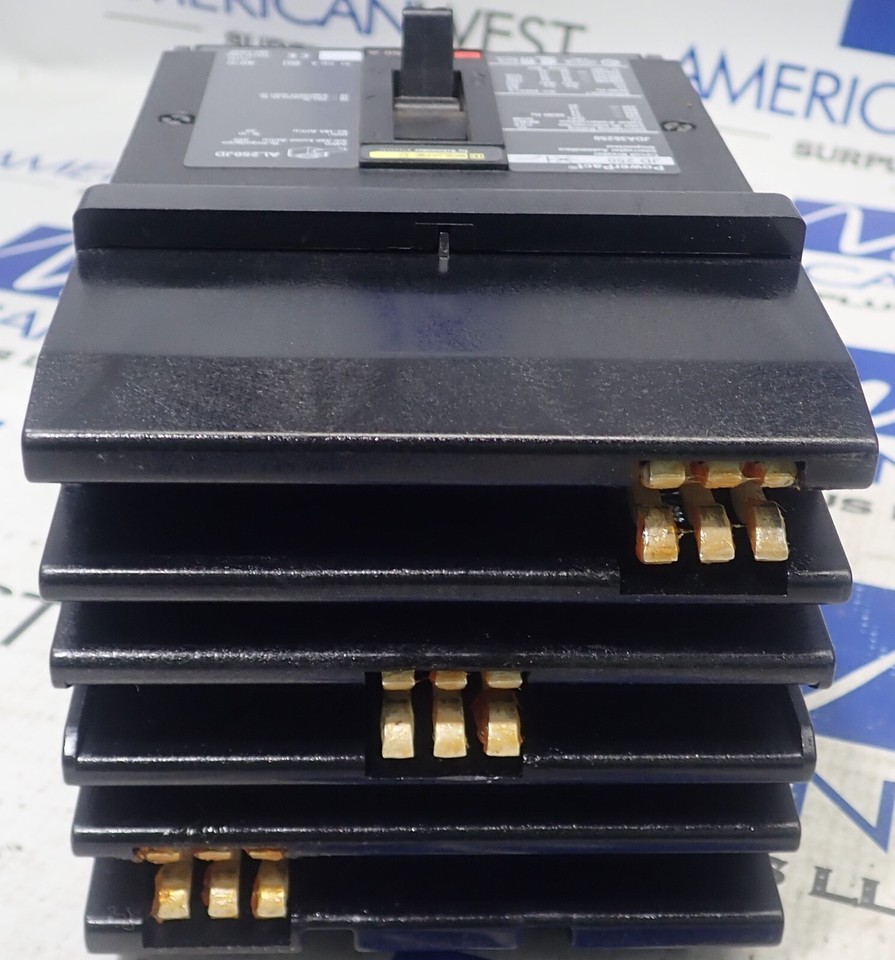 Square D JDA36250 250 Amp 3 Pole 600V PowerPact I-Line Circuit Breaker ...