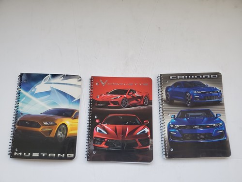 2x 1 Subject Notebook 70 Wide Ruled Sheets -Sports Cars- Mustang ...