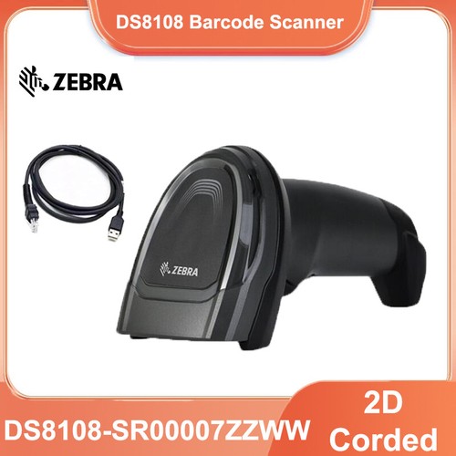 Zebra DS8108-SR00007ZZWW 2D Imager Wired Handheld Barcode Scanner with ...