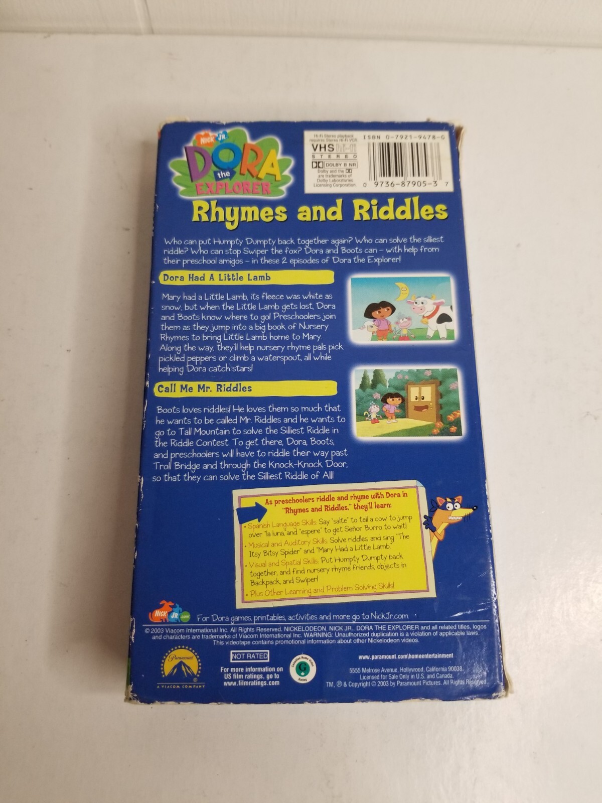 Dora the Explorer Rhymes and Riddles Nick Jr | Grelly USA