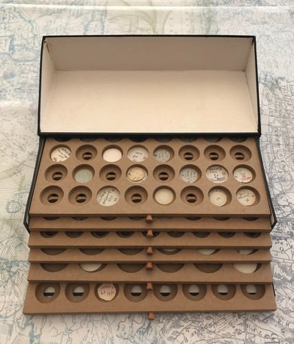 Vintage Coin Case 6x Trays Holds 300x Coins Different Coin Size Inserts ...