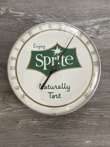 Enjoy Sprite Soda Wall Hanging Thermometer Vintage VTG Naturally Tart ...