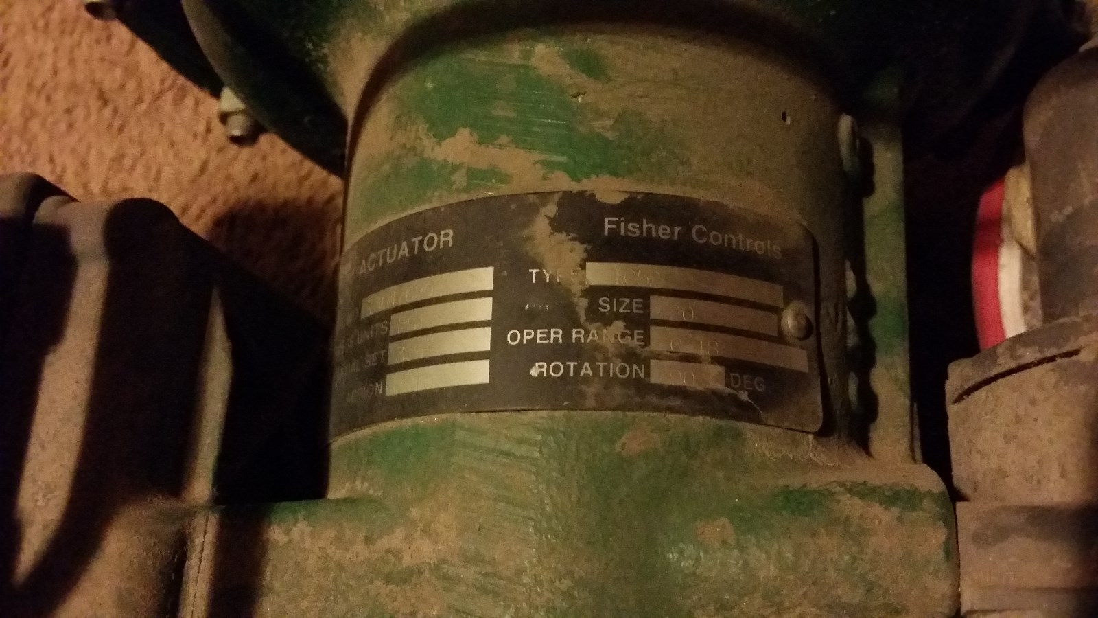 Fisher 1052 Size 33 Actuator with Series 3600 Positioner and Regulator ...