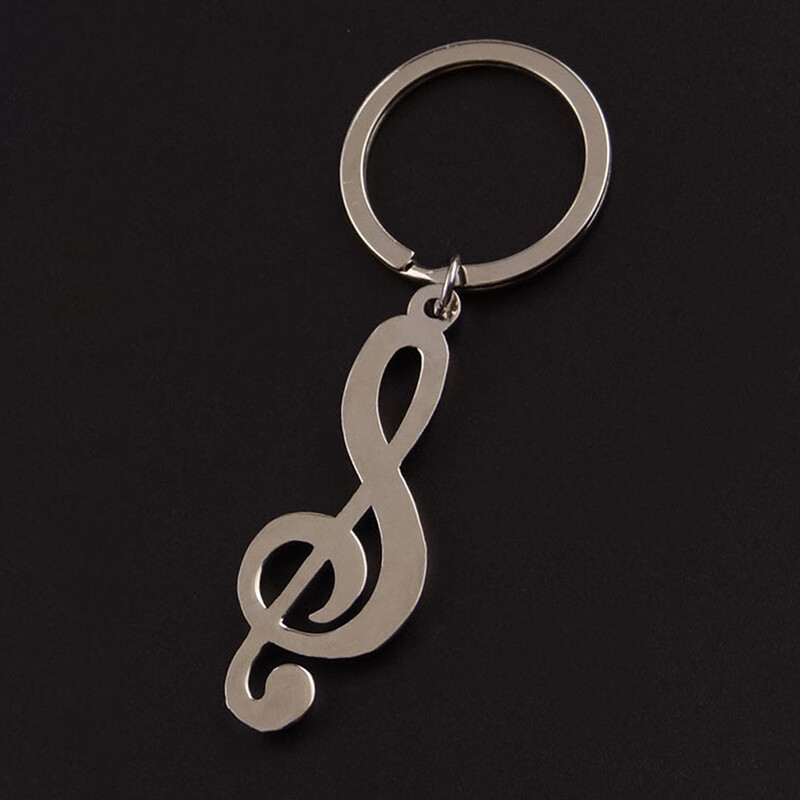 Metal Musical note Key chain Cool Luxury Car Key Ring Musical Bag ...
