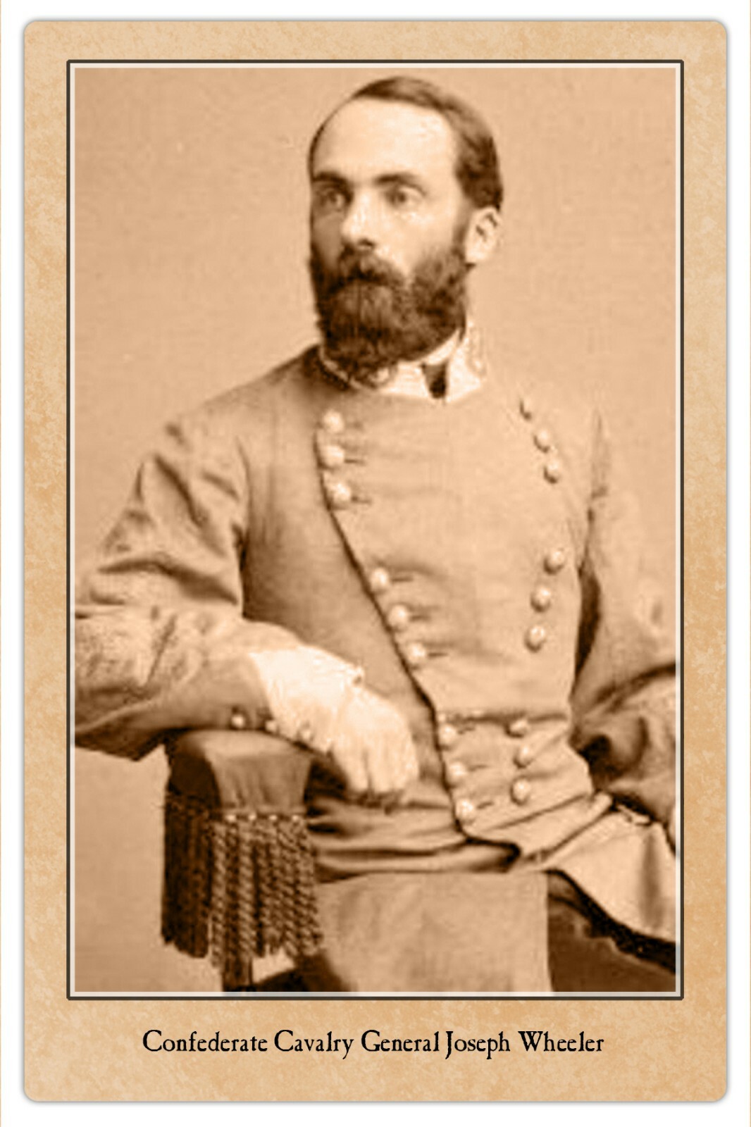 JOSEPH WHEELER CIVIL WAR PHOTO Confederate Cavalry General CARD A++ CDV ...