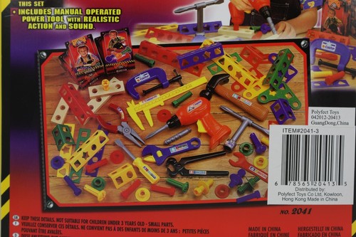 Toy Power Tool Set With Carrying Box 70 Pieces by Polyfect | eBay