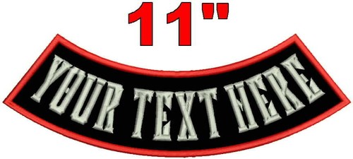 Custom Embroidered 11" Bottom Rocker Patch MC Biker Motorcycle Club ...