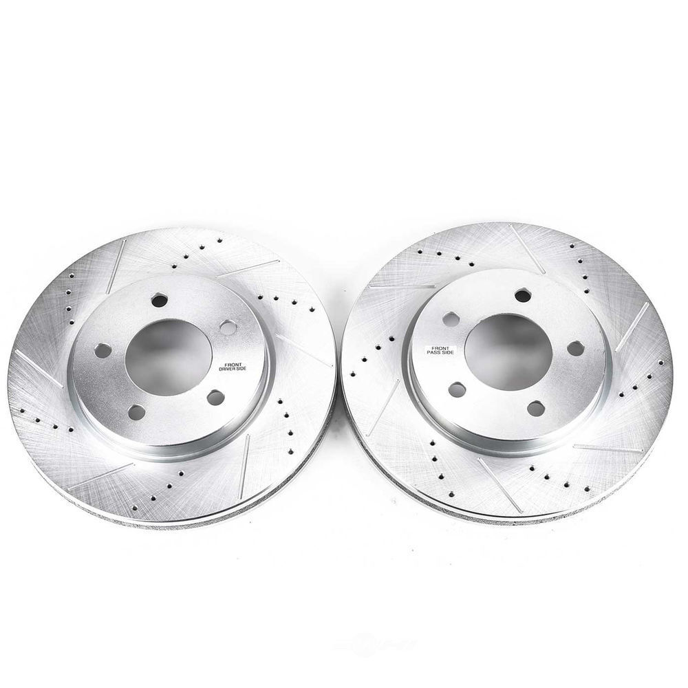 Disc Brake Rotor Set-Front Drilled, Slotted and Zinc Plated Brake Rotor ...
