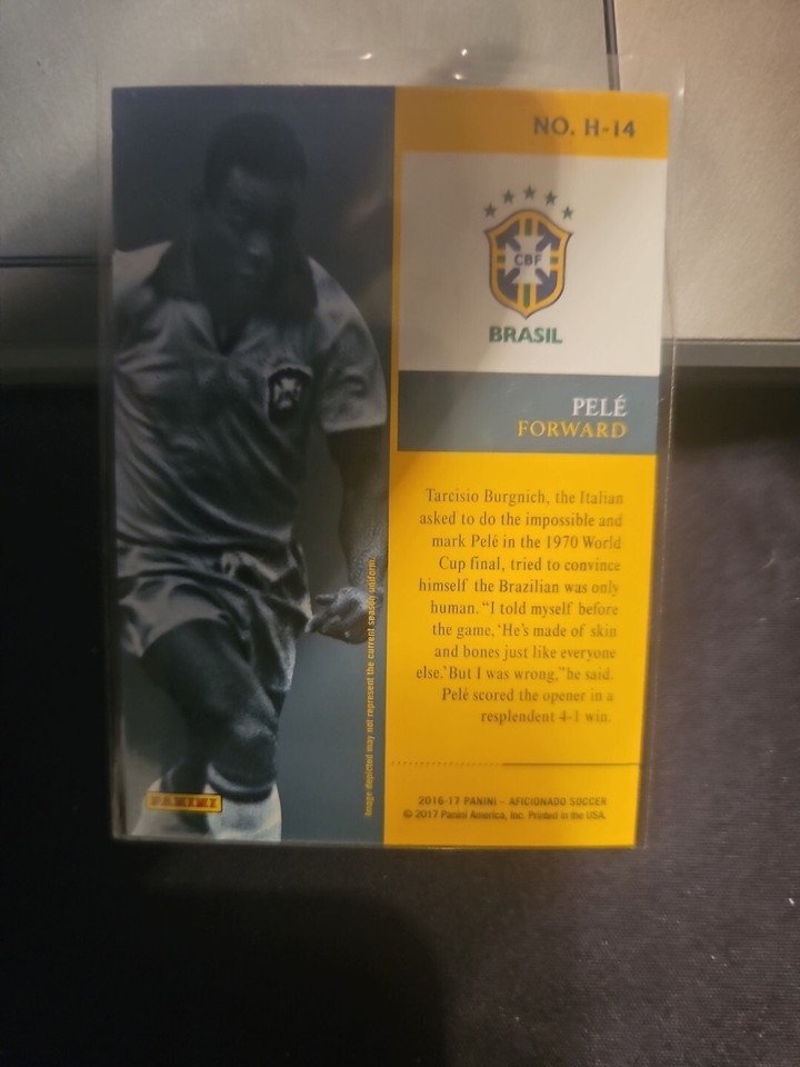 2016-17 Panini Aficionado FIFA World Cup PELE Heroes Insert Brazil #H ...