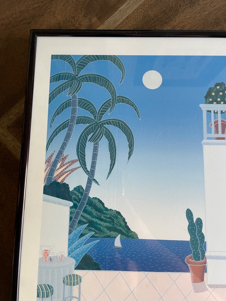Vintage Thomas McKnight "Gulf Pool" Framed Art print 18.5" x 18.5" | eBay
