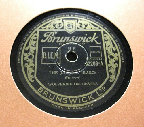 WOLVERINE ORCHESTRA The Jazz Me Blues / Big Boy BRUNSWICK 02203 (417 ...