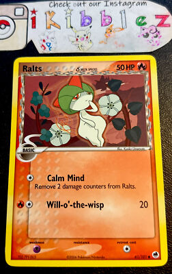 Ralts Delta Species 61/101 NM Non Holo Ex Dragon Frontiers Fire Pokémon ...