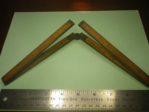 Vintage Folding Wooden Ruler - Early Stanley Level & Rule Co | eBay