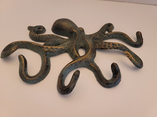 Heavy Cast Iron Octopus Towel Hanger Coat Hooks Hat Hook, Key Rack ...