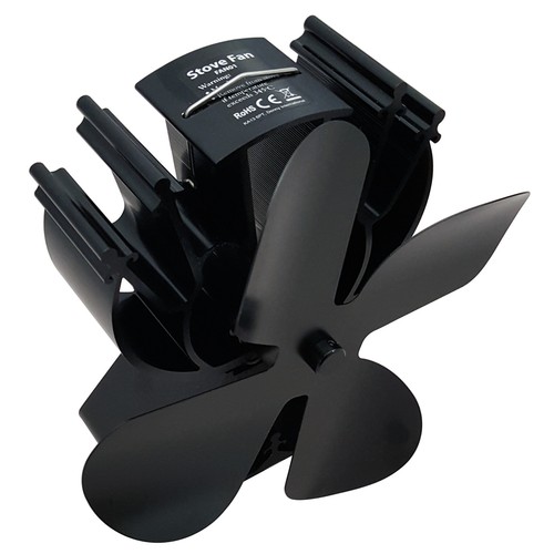 4 Blade Heat Powered Wood Log Fire Burner Mini Stove Fireplace Top ...