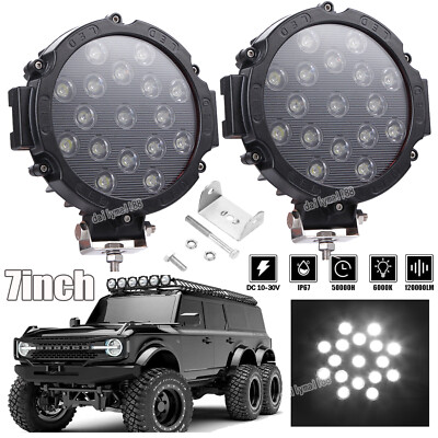 2X 51W Car LED Work Spot Lights Flood light Lamp 4x4 Van ATV Offroad ...