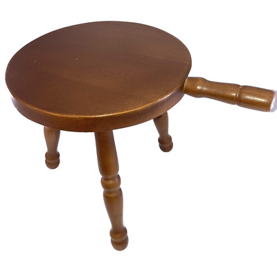 Handled 3 Legged Wood Yugoslavian Milking Stool | eBay