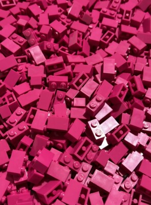 LEGO Magenta 1x2 Brick (3004) - 100 New Pieces - Building Bricks | eBay
