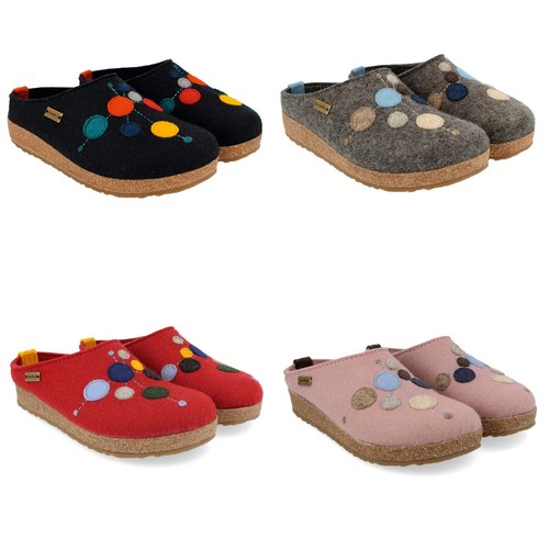 HAFLINGER GRIZZLY FAIBLE WOMEN'S MEN'S WOOL FELT SLIPPERS CLOGS | eBay