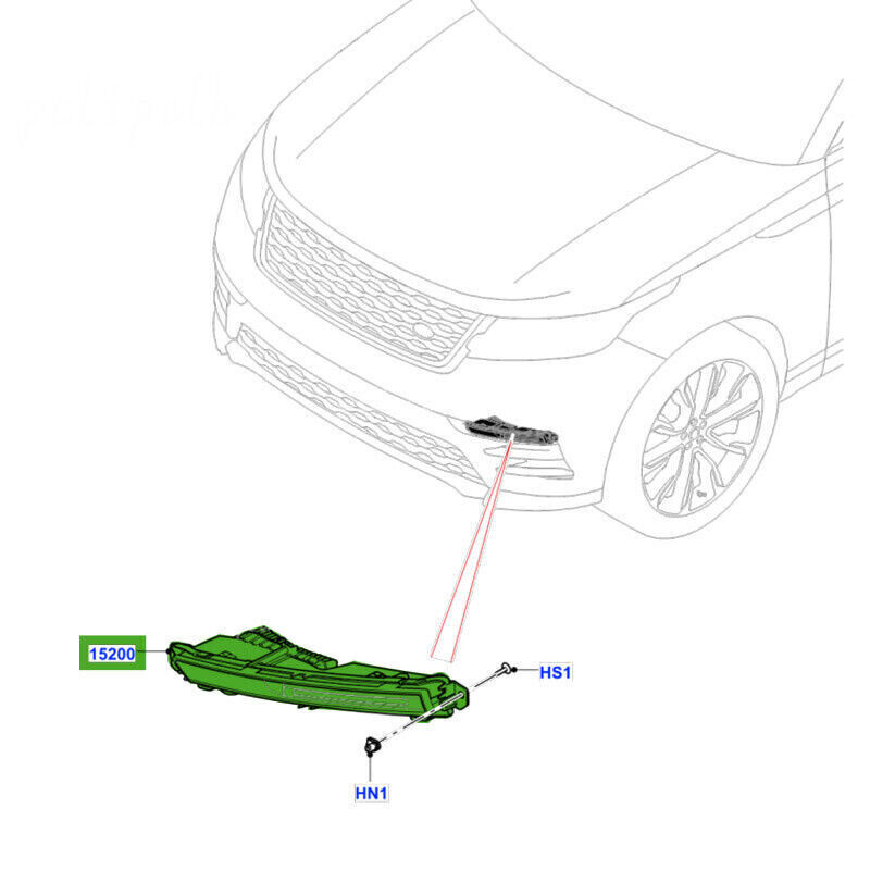 1Pair Front LED DRL Daytime Fog Lamp Lights For Range Rover Velar 2018 ...