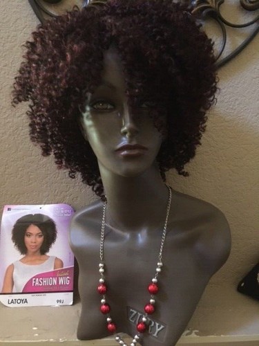 SENSATIONAL Premium Fiber Fashion Curly Wig. Style LATOYA Color# 99J ...