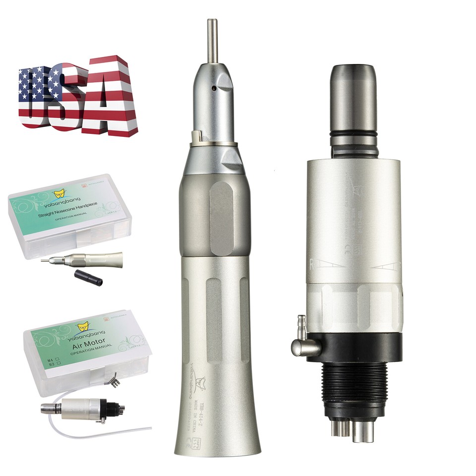 NSK Style Dental Slow Low Speed Straight Nosecone Air Motor Handpiece 4 ...