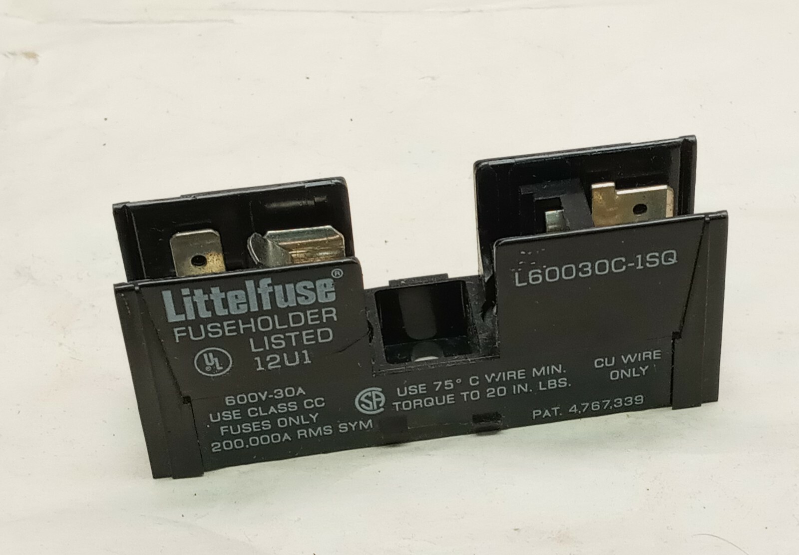 1 NOS LITTELFUSE 600V @ 30A Fuse Holder 12U1 L60030C-1SQ | eBay
