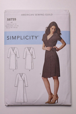 Simplicity S8735 Sewing Pattern Misses'/Miss Petite Wrap Dress Uncut | eBay