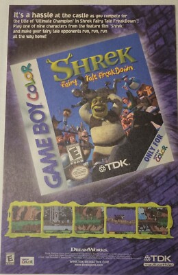 Shrek Fairy Tale Freakdown Nintendo Vintage Print Ad/Poster Official ...