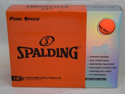 Spalding Pure Speed Orange Golf Balls 12 Pack NIB Unopened | eBay