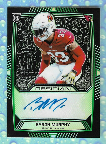 BYRON MURPHY 2021 PANINI OBSIDIAN GREEN SILVER SP ROOKIE AUTOGRAPH AUTO ...