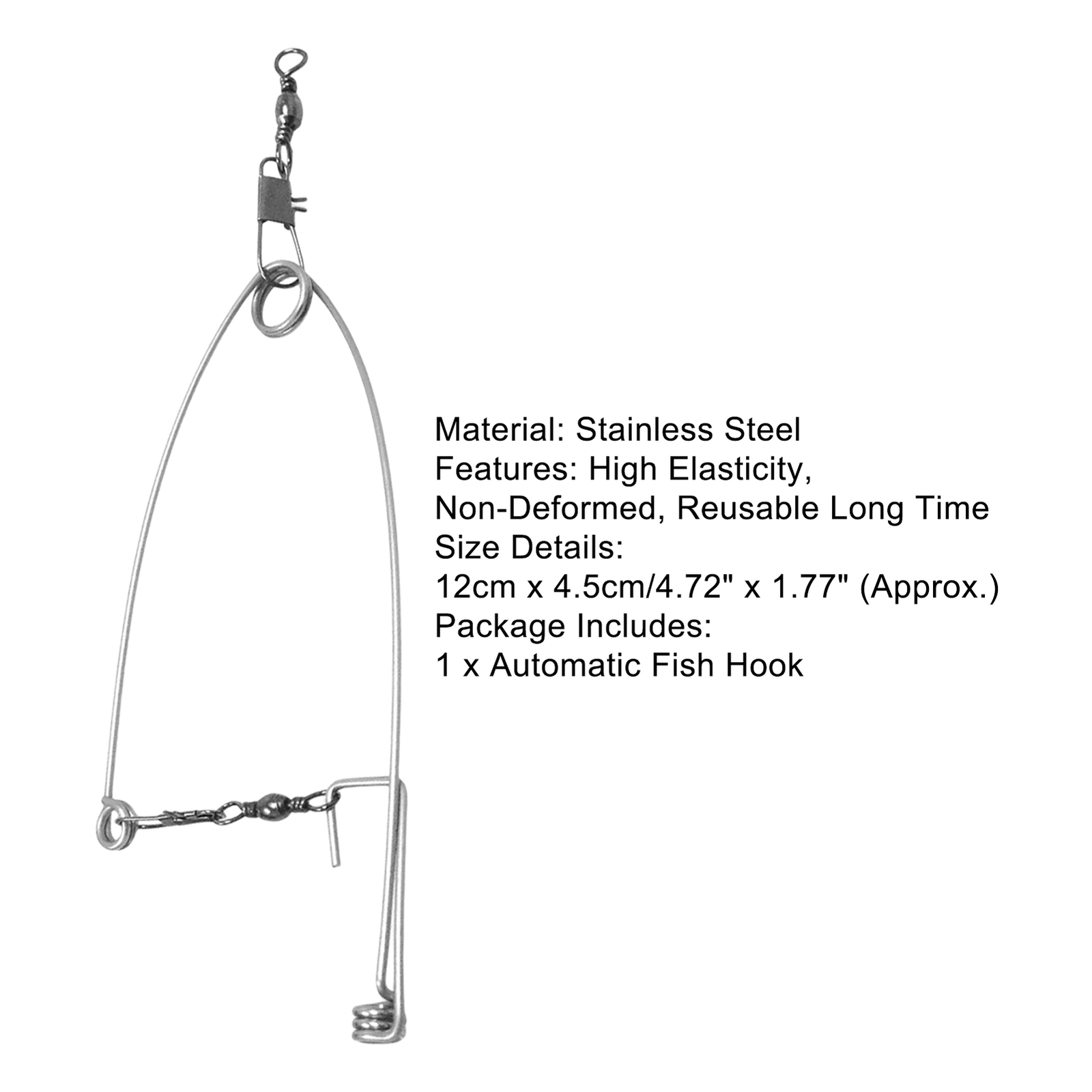 Automatic Fishing Device Sturdy No Stuck Spring Fishhook Outdoor ...