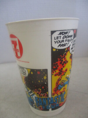 VTG 1977 MARVEL COMICS 7 ELEVEN FANTASTIC FOUR COMIC STRIP 5" CUP ...