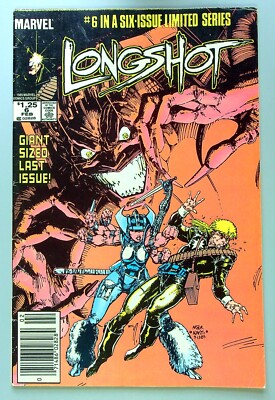 Longshot #6 ~ MARVEL 1986 ~ ART ADAMS - 1st cover appearance of Mojo VG ...
