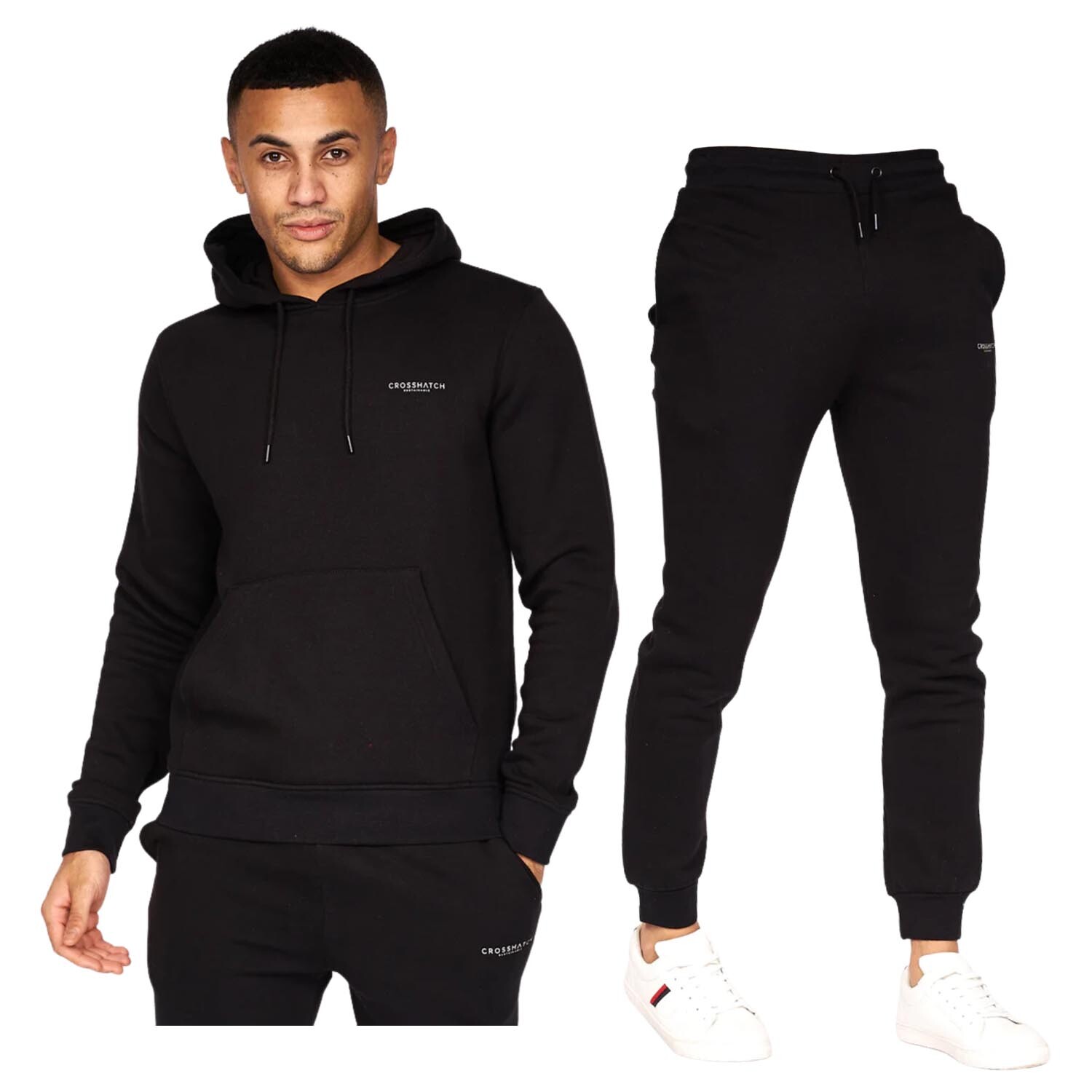 CROSSHATCH Mens Full Tracksuit Pullover Hoodie Hooded Sweatshirt ...