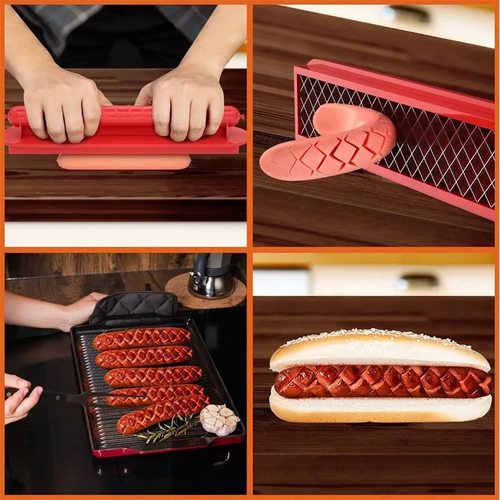 Commercial Cross Groove Sausage Slicer – Precision Mesh BBQ Hot Dog Cutter | eBay
