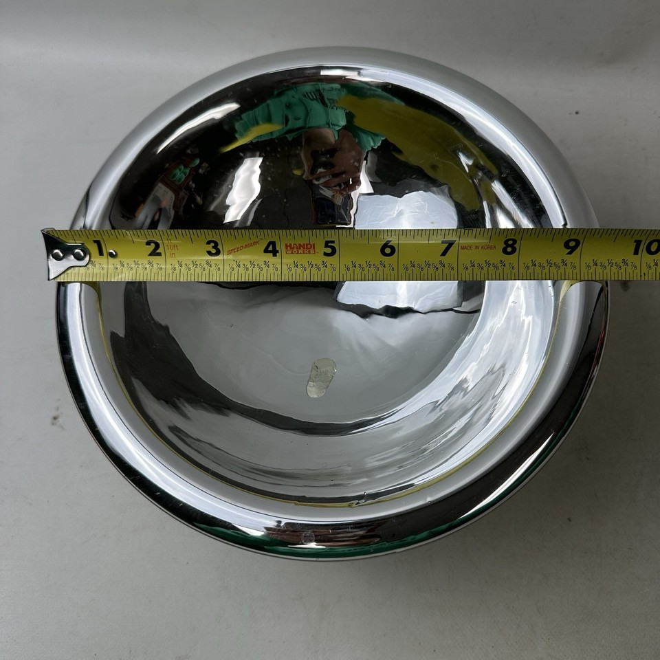 Mercury Glass Serving Display Bowl Concave Convex Double Wall Dish Has ...